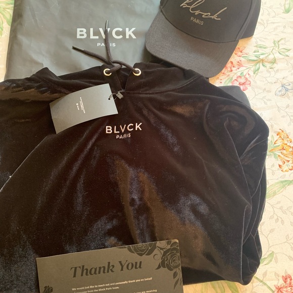 Blvck | Other | Nwt Blvck Velvet Hoodie Cap | Poshmark